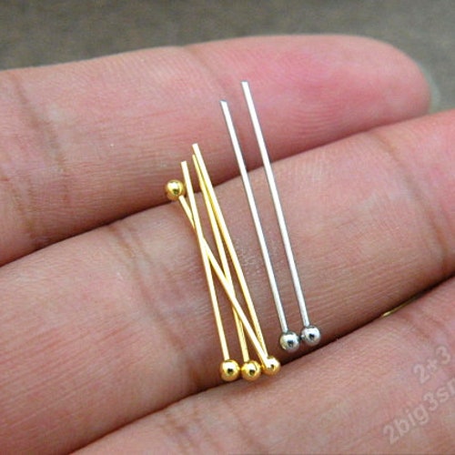 100pcs 16-50mm Stainless Steel Ball Headpins Ball Pins Gold - Etsy