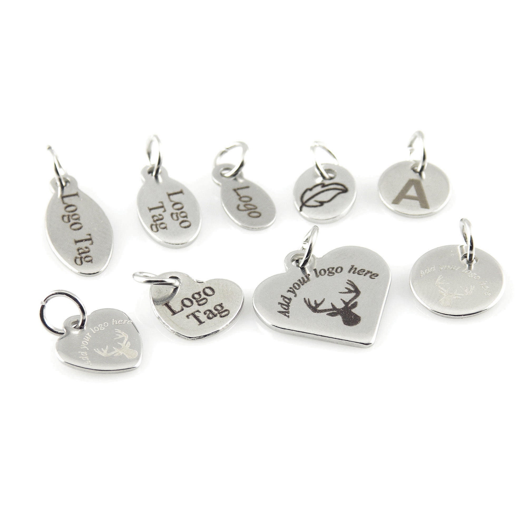Personalized Mini Jewelry Tag Custom Logo Tags Engraved - Etsy UK