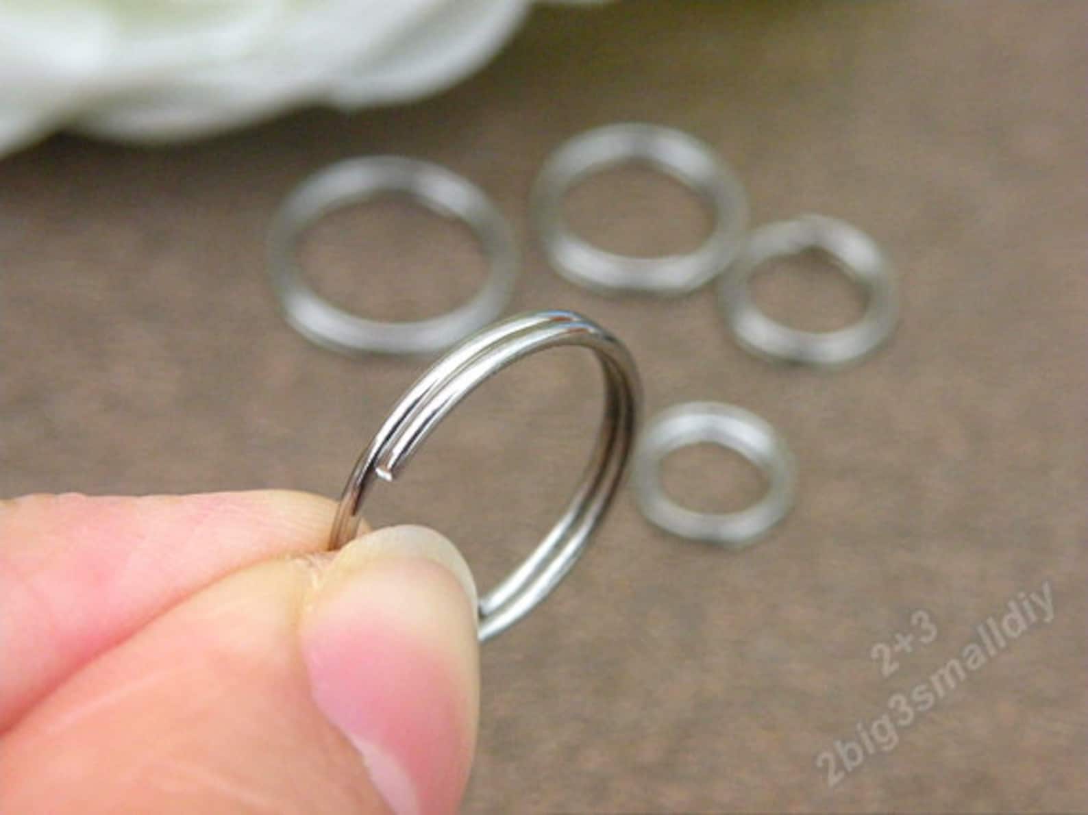 100pcs of 16mm Stainless Steel Split Rings Key Rings,small Rings(9 Size ...