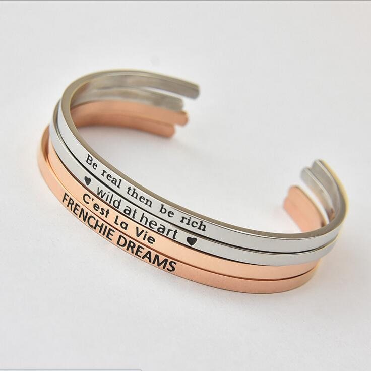 Stainless Steel Stamping Blank Bracelet,adjustable Rose Gold Stainless ...