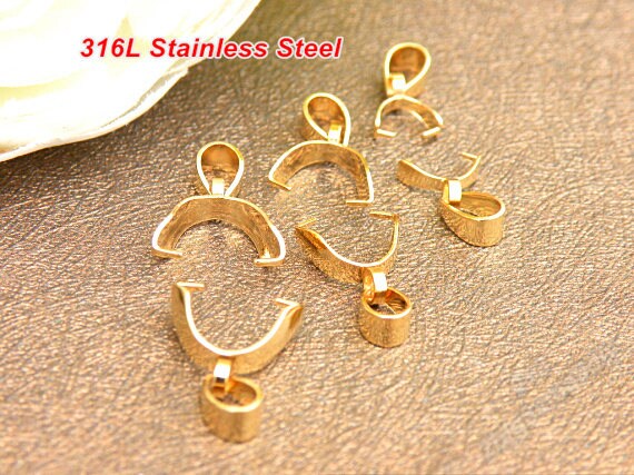 20pcs of 5x17mm Surgical Stainless Steel Pinch Bail Connector | Etsy