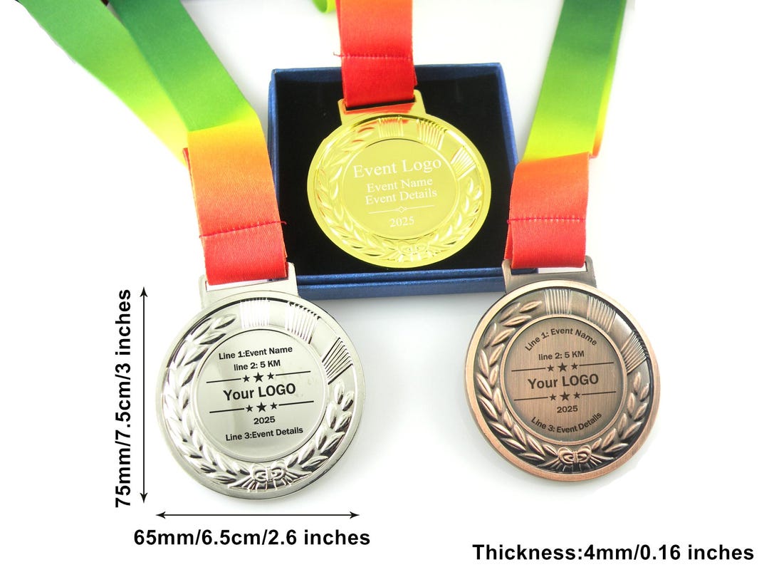 Personalized Medal Race Award Custom Sport Medals Design With Your ...
