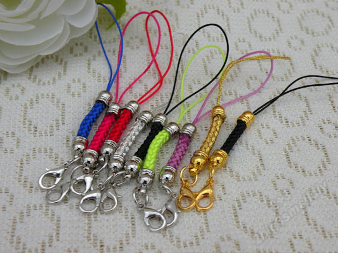 100pcs 10cm Length Black Woven Cell Phone Straps With Clasps,mobile ...
