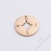 Gold Stainless Steel Compass Disc Charm,hollow Out Compass Disc Pendant ...
