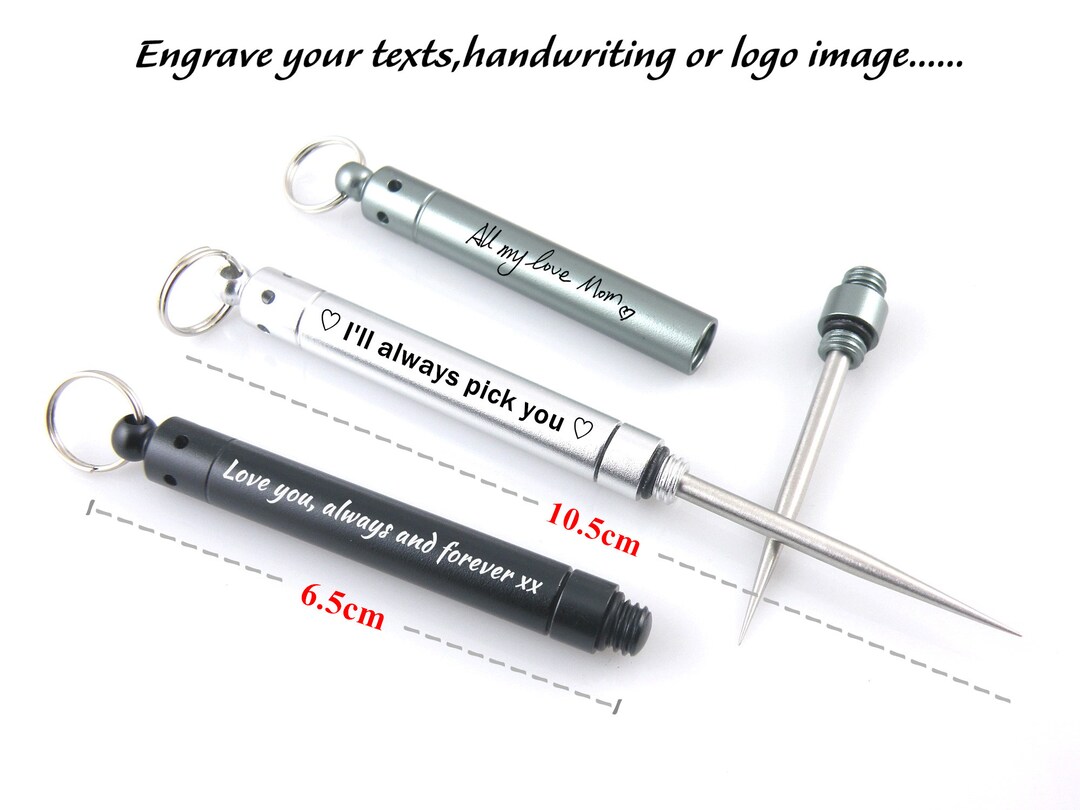 Personalized Toothpick Custom Black Toothpick Engraved Stainless Steel ...