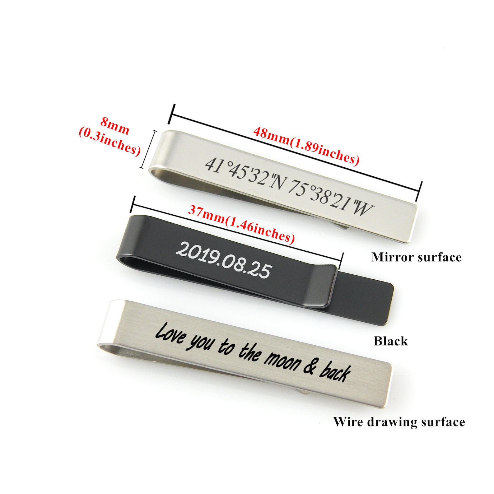 Personalized Tie Clip Custom Tie Clip Handwriting Tie Clip - Etsy