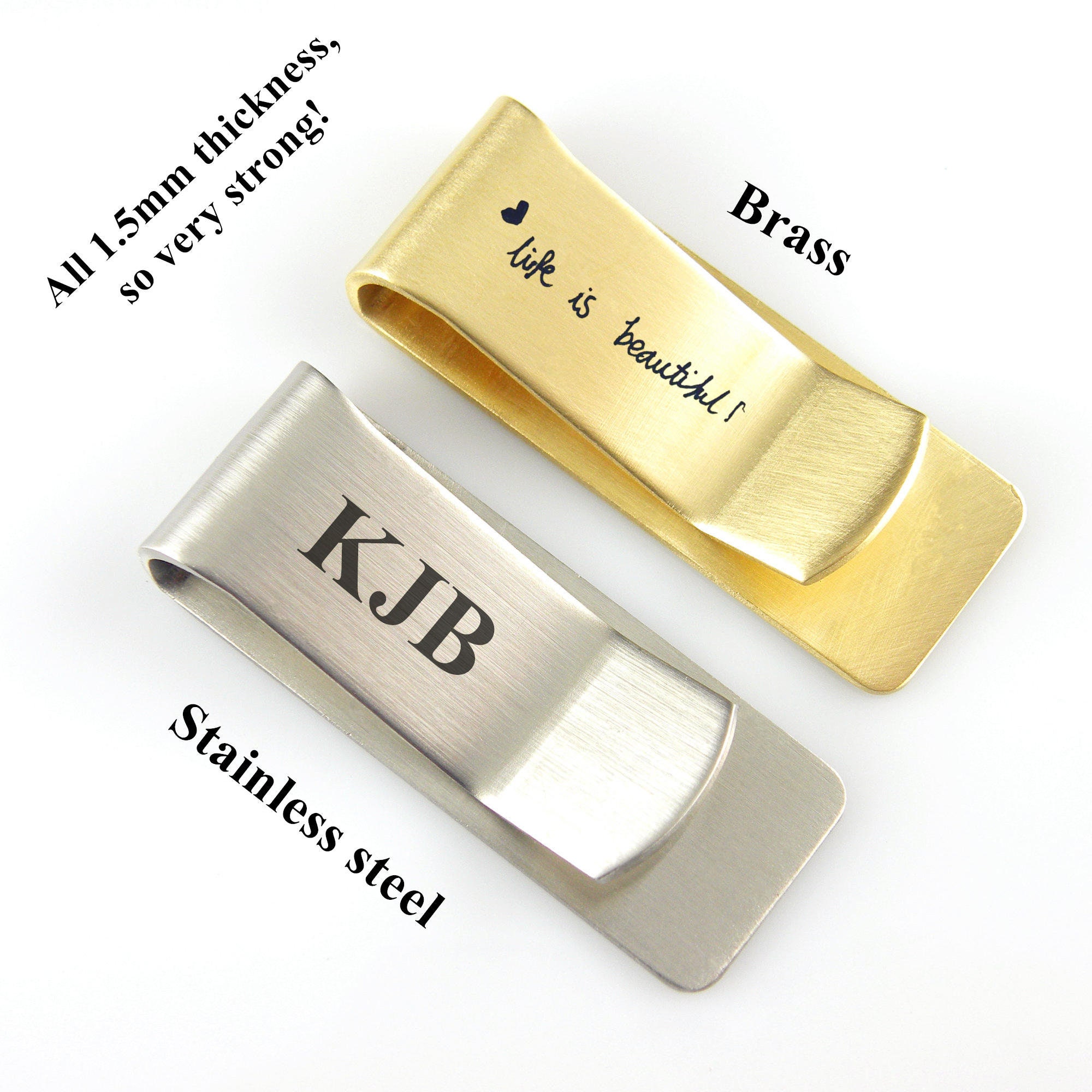 Personalized Money Clip Custom Money Clip Handwriting Money | Etsy