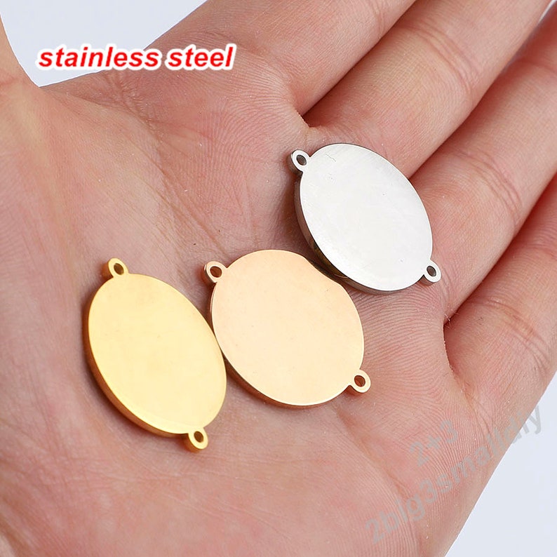 25mm Stainless steel stamping discs with two | Etsy