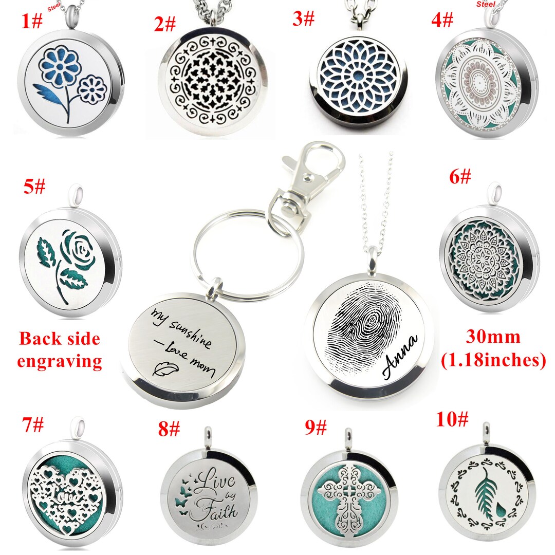 Personalized Aromatherapy Locket Custom Essential Oils Diffuser ...