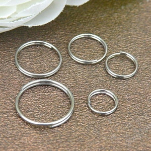 100pcs of 16mm Stainless Steel Split Rings Key Rings,small Rings(9 Size ...