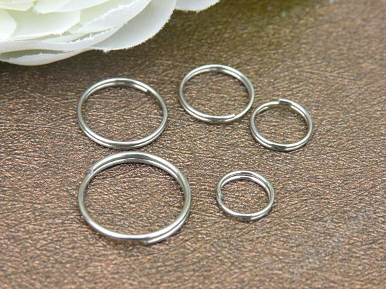 100pcs of 16mm Stainless Steel Split Rings Key Rings,small Rings(9 Size ...