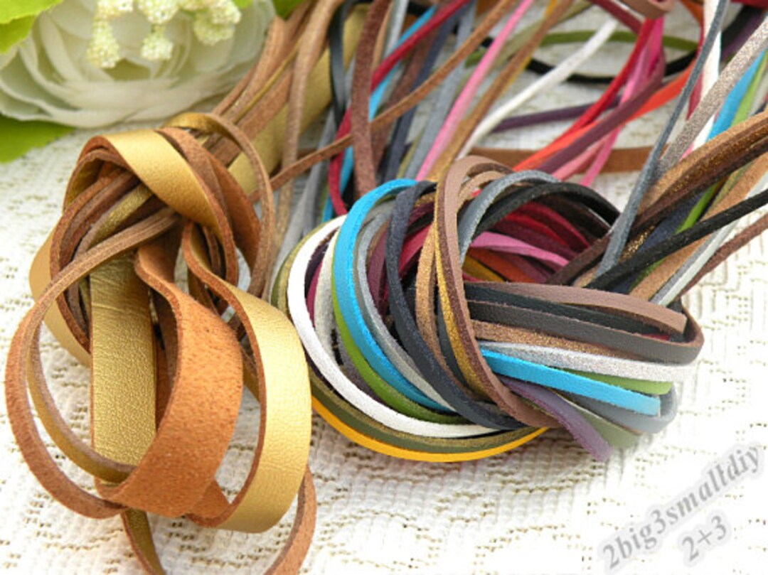 3mm 10meters Flat Faux Suede PU Leather Cord,diy Leather String Cord ...