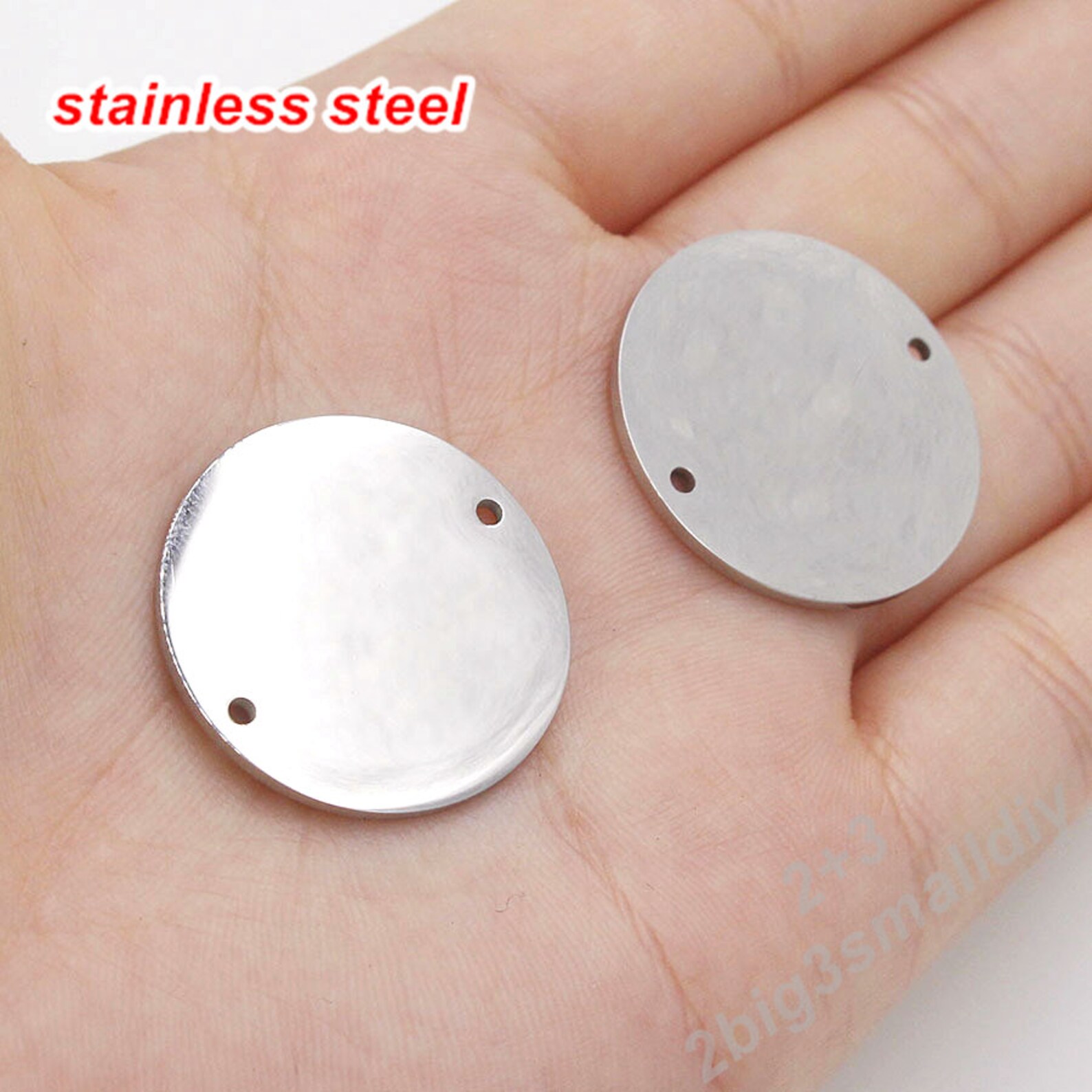20mm Stainless Steel Stamping Discs With Two - Etsy