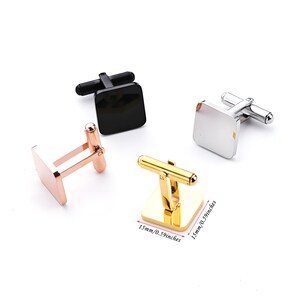 Personalized Square Cufflinks Custom Initial Cufflinks Engraved Wedding ...