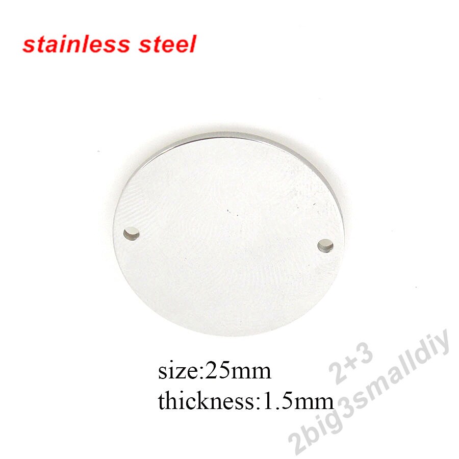 20mm Stainless steel stamping discs with two | Etsy