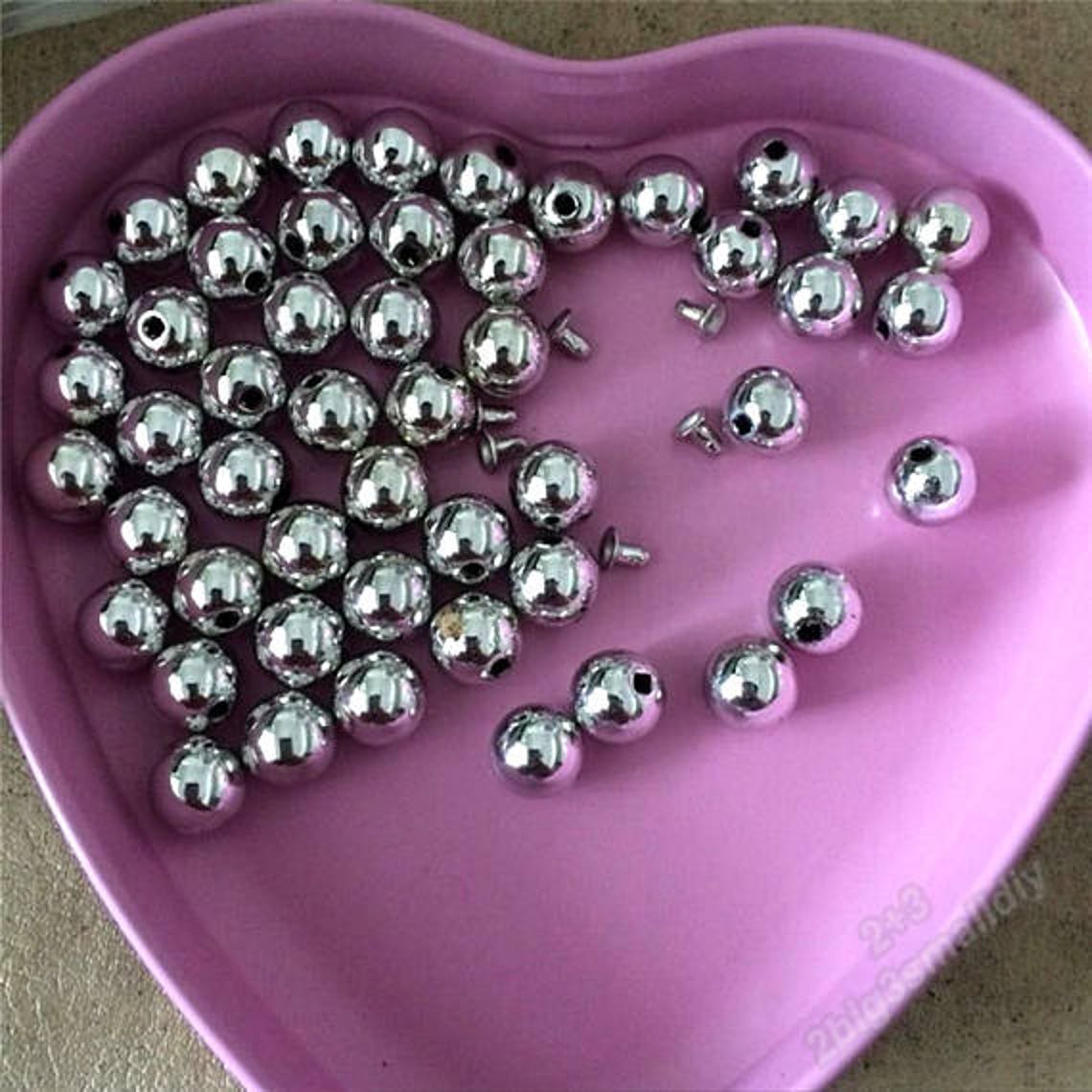 50 Pcs 12mm White Pearl Rivets,plastic Bead Rivets,diy Pearl Beads,diy ...
