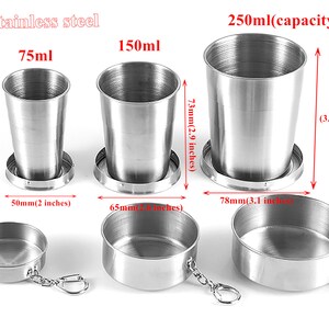 Personalized Camping Foldable Cup Custom Folding 304 Stainless Steel ...