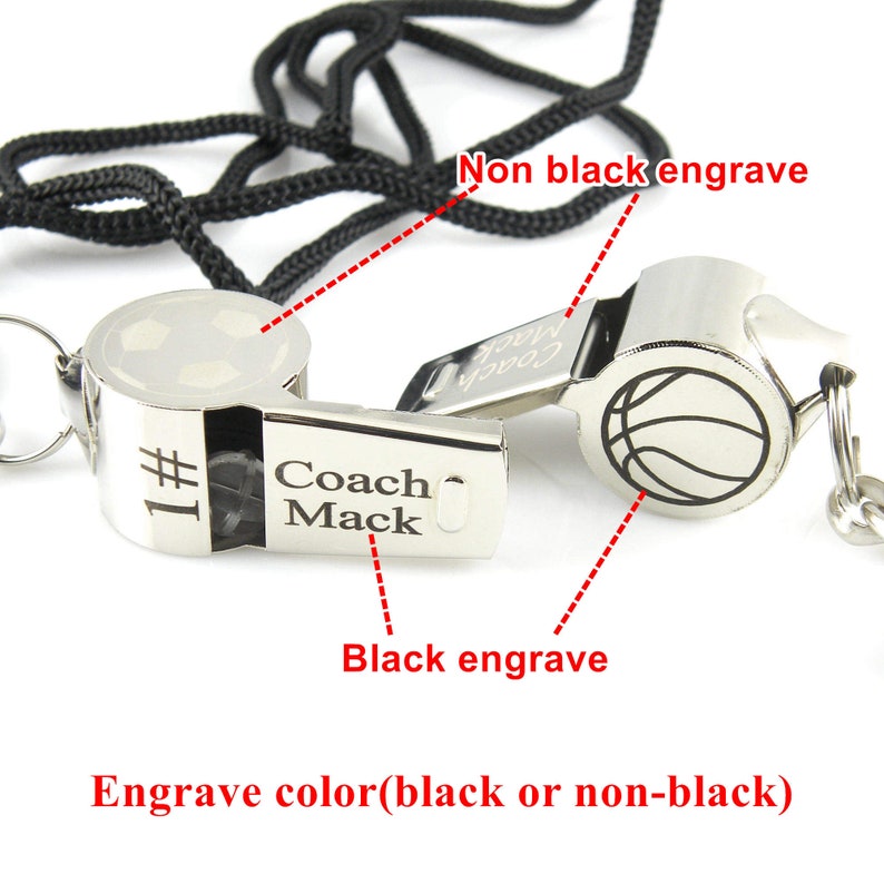 Personalized Whistle Necklace Custom Coach Whistle Necklace - Etsy