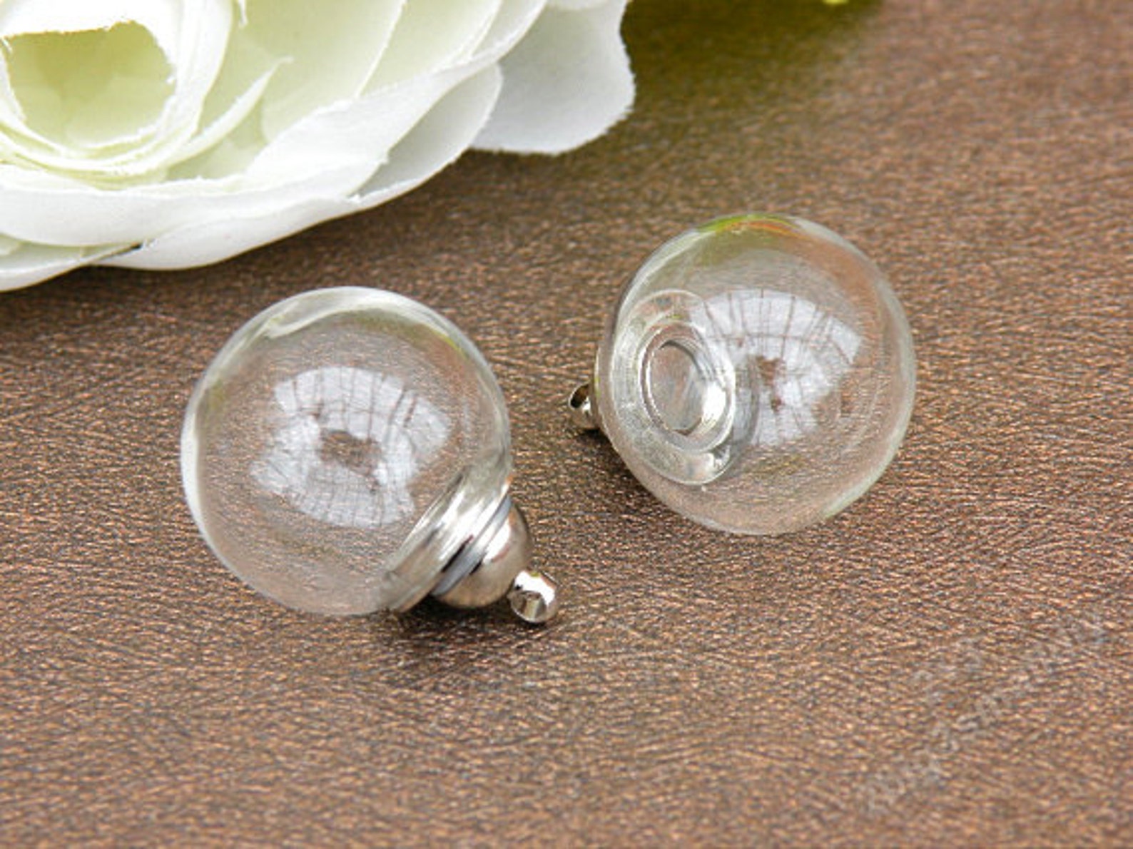 2 Sets of DIY Glass Ball Pendant20mm Glass Ball With Screw - Etsy