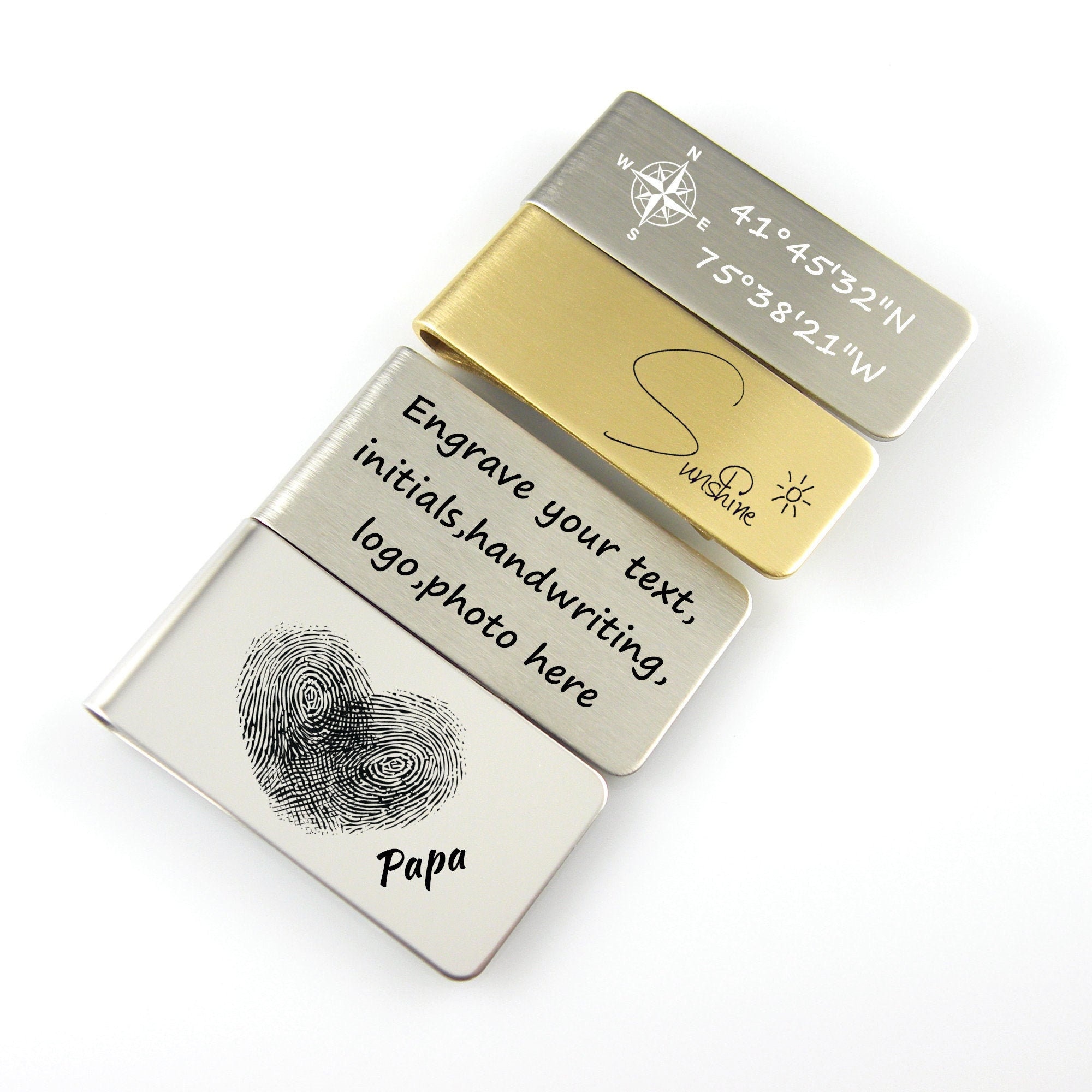 Personalized Money Clip Custom Money Clip Handwriting Money Clip ...