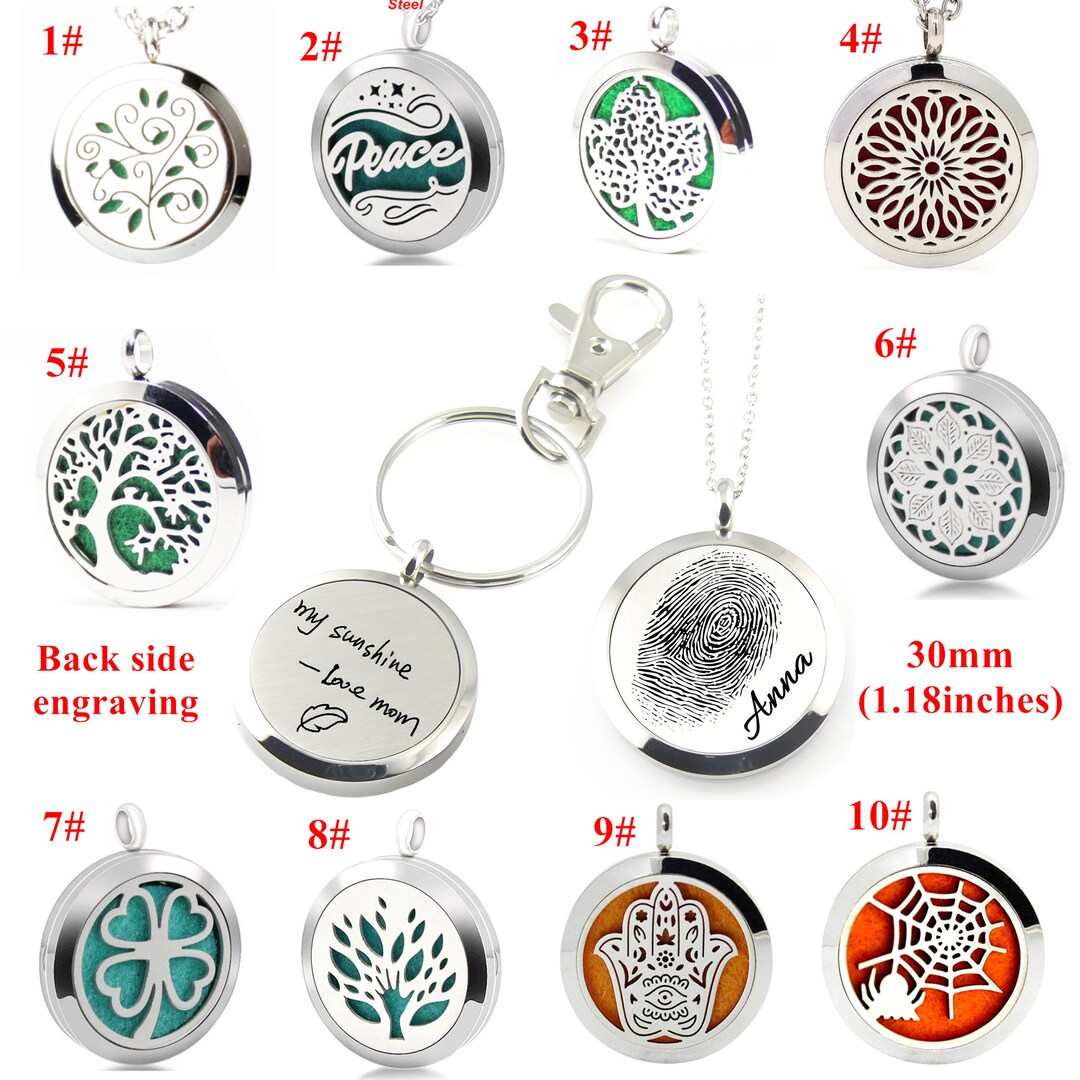 Personalized Aromatherapy Locket Custom Essential Oils Diffuser ...