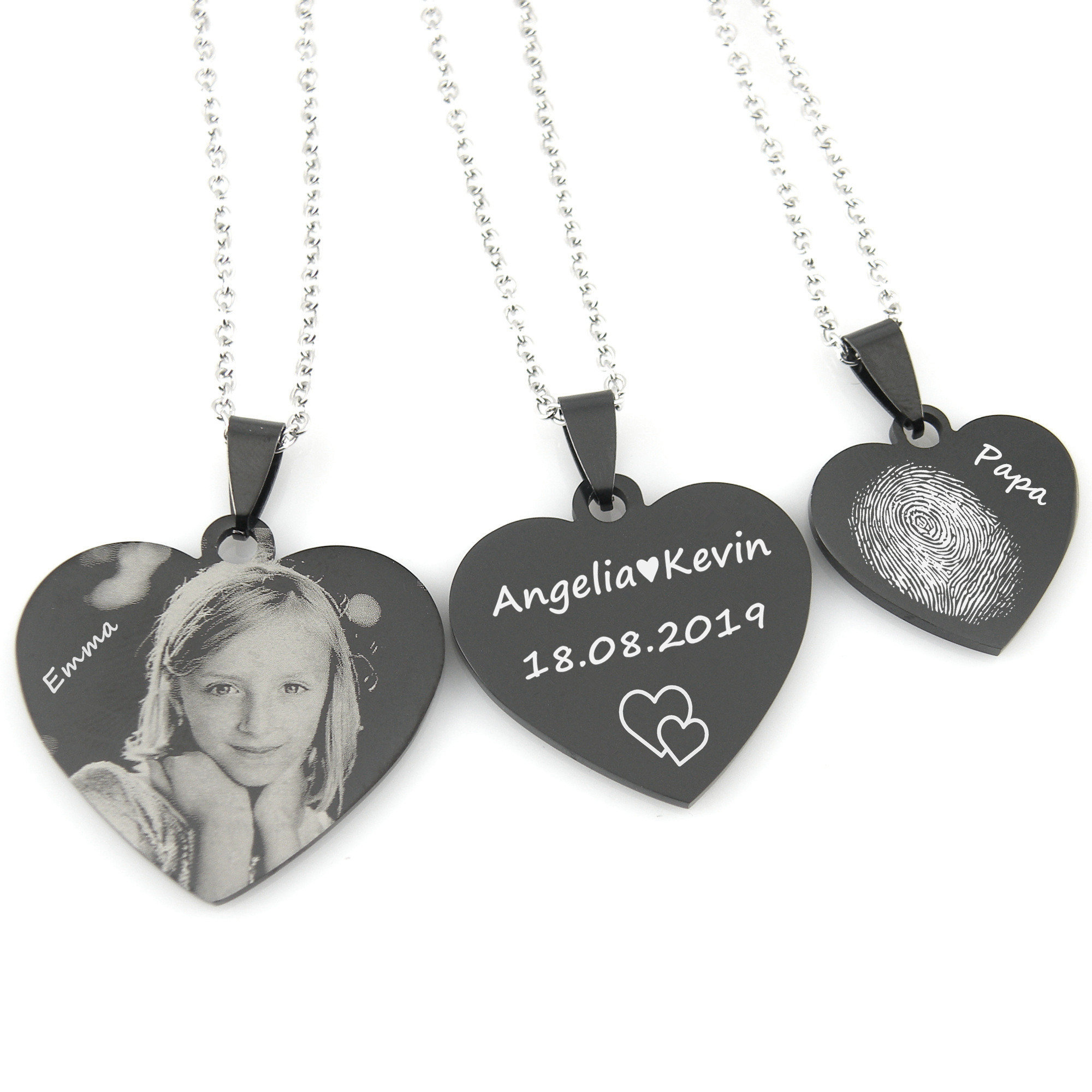 Personalized Photo Necklace Custom Photo Heart Necklace Custom | Etsy