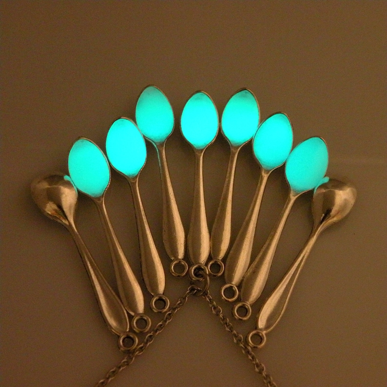 Glowing Spoon Necklace Glow Spoon Pendant Antique Silver Spoon | Etsy