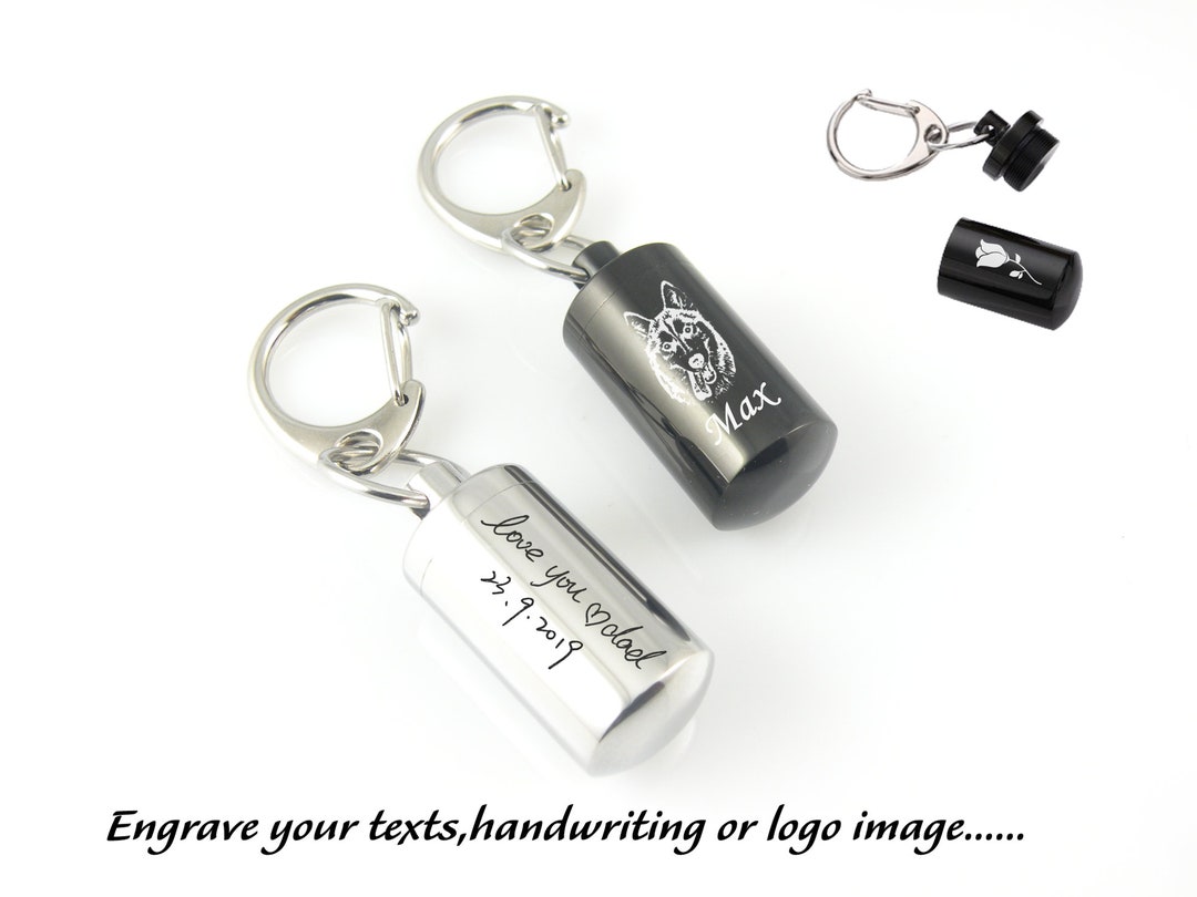 Personalized Pill Box Keychain Outdoor Waterproof Stainless Steel Pill ...