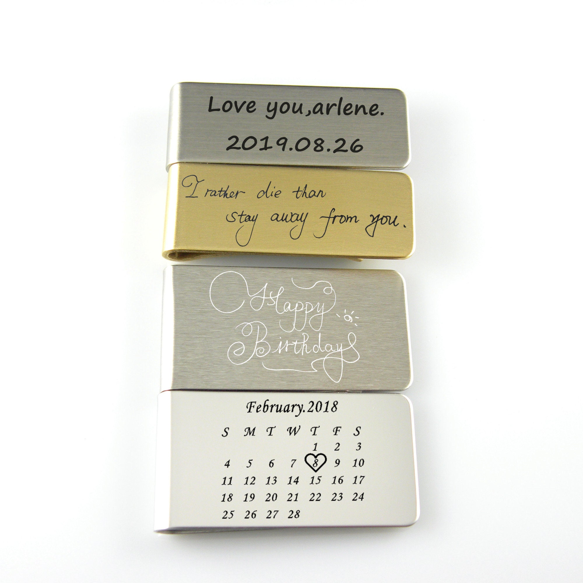 Personalized Money Clip Custom Money Clip Handwriting Money Clip ...