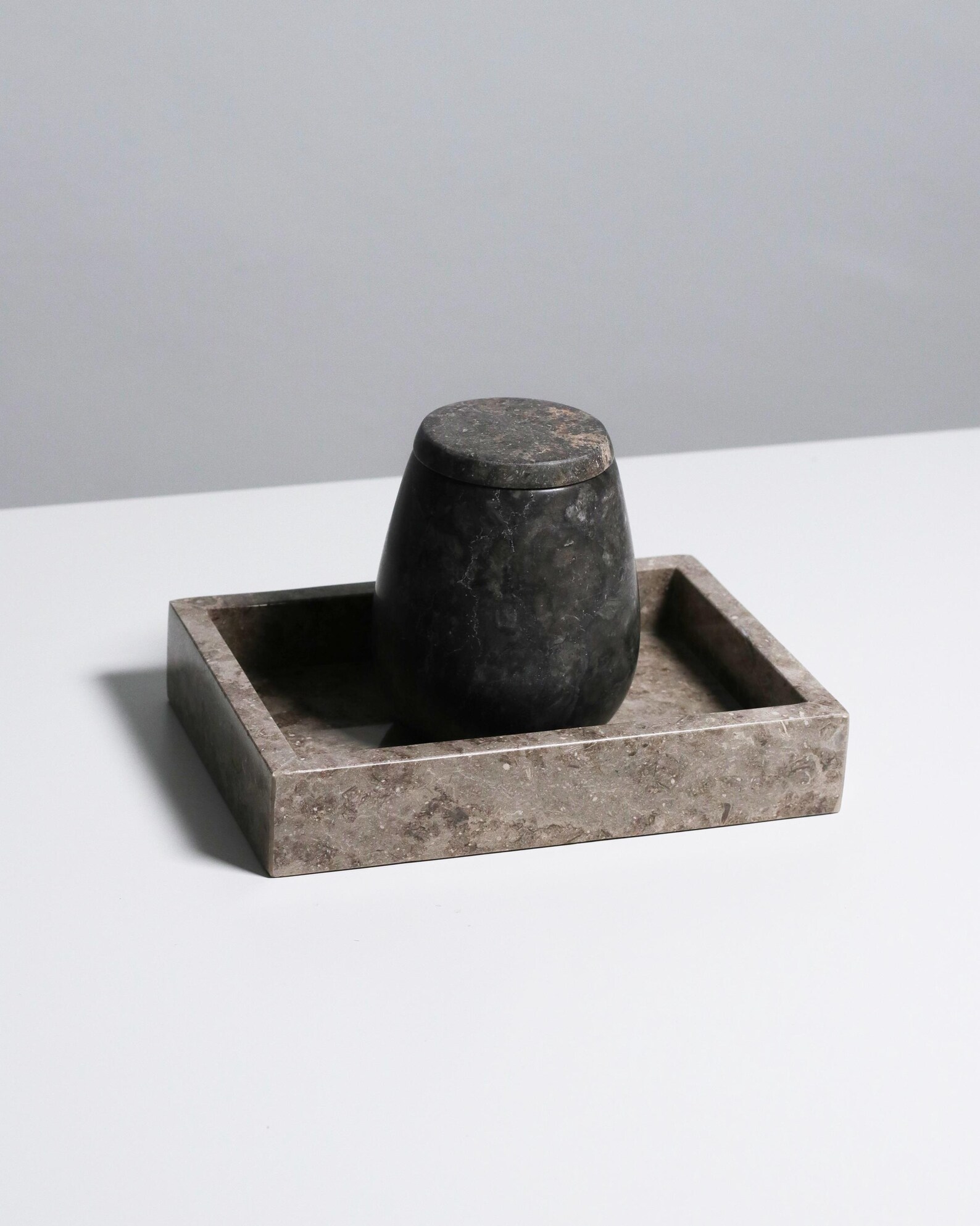 Grey Marble Rectangle Tray (half) | for Bathroom Serving Tray ...