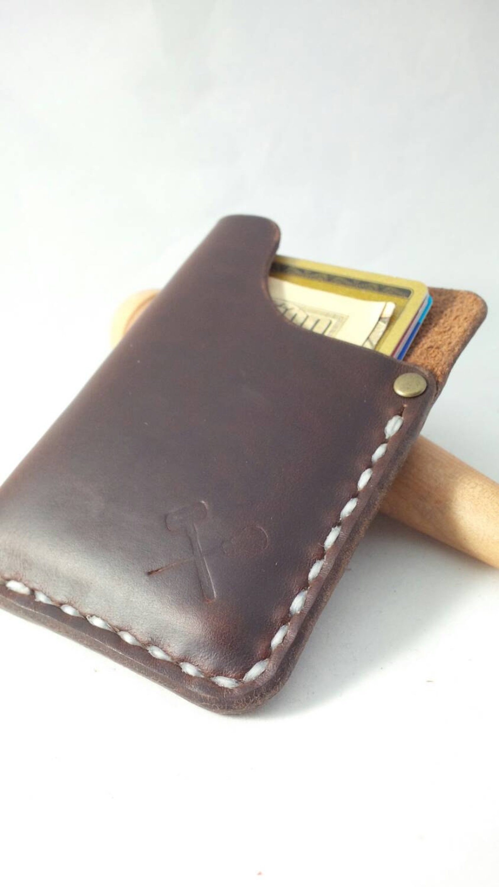 Brown Chromexcel Horween Leather Wallet, Unique Men's Wallet, Slim ...