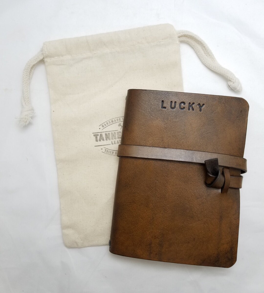 Handmade Leather Journal Cover in Antique Brown - Includes Genuine ...