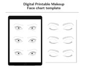 Makeup Eye Chart Printable Blank Makeup Eyetemplate to Print - Etsy