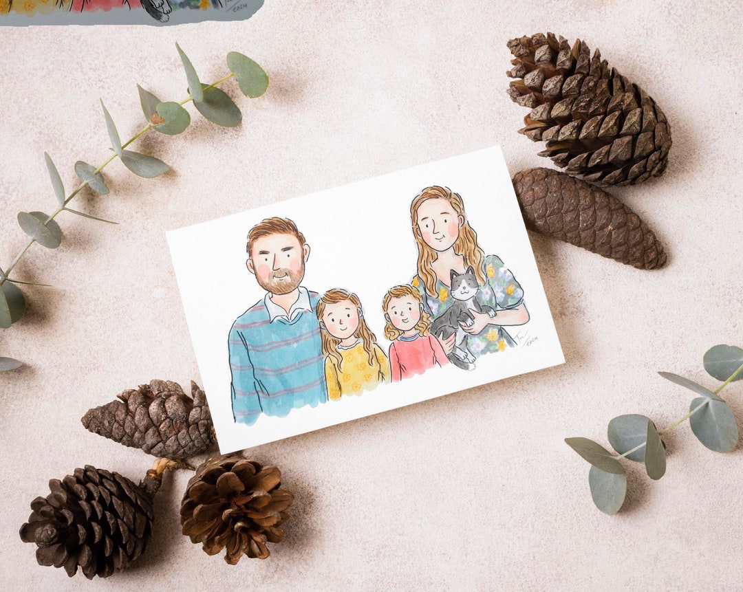 UNFRAMED - NO BACKGROUND Custom Portrait - Watercolour Illustration - Etsy