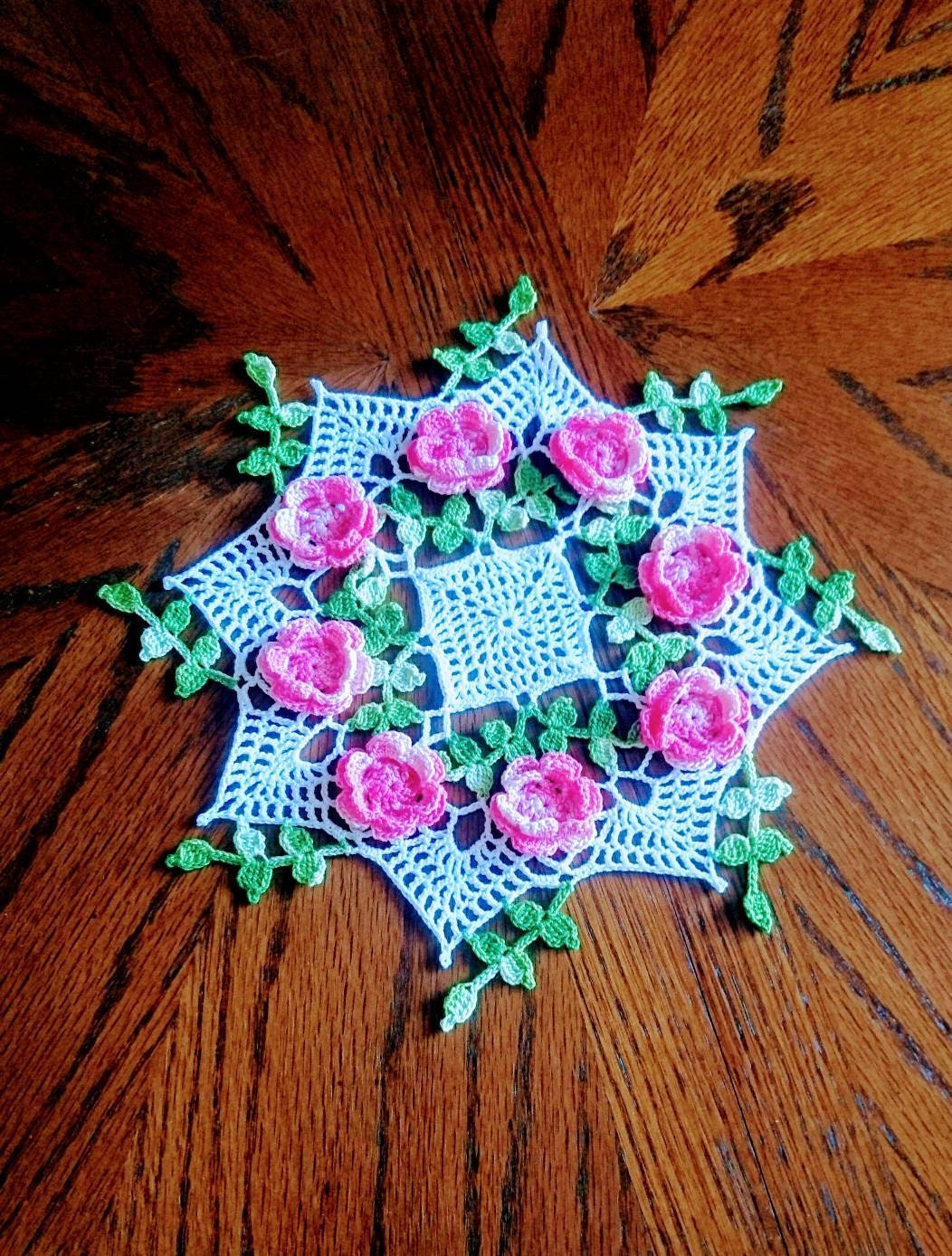 Roses Doily Lace Coffee Geometric Coster in Shabby Cottage - Etsy