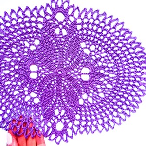 Purple Doilies - Wedding Centerpiece Decor. Lace Violet Lilac Table ...