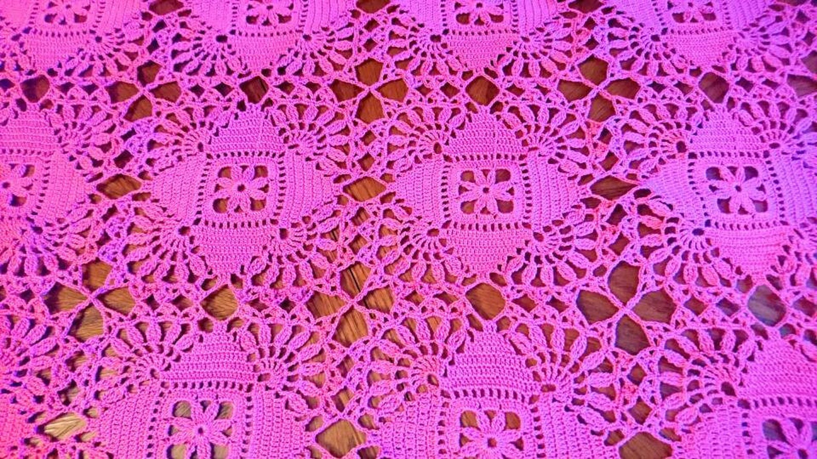 Large Rectangle Vintage Style Crochet Doily Beauty Handmade | Etsy