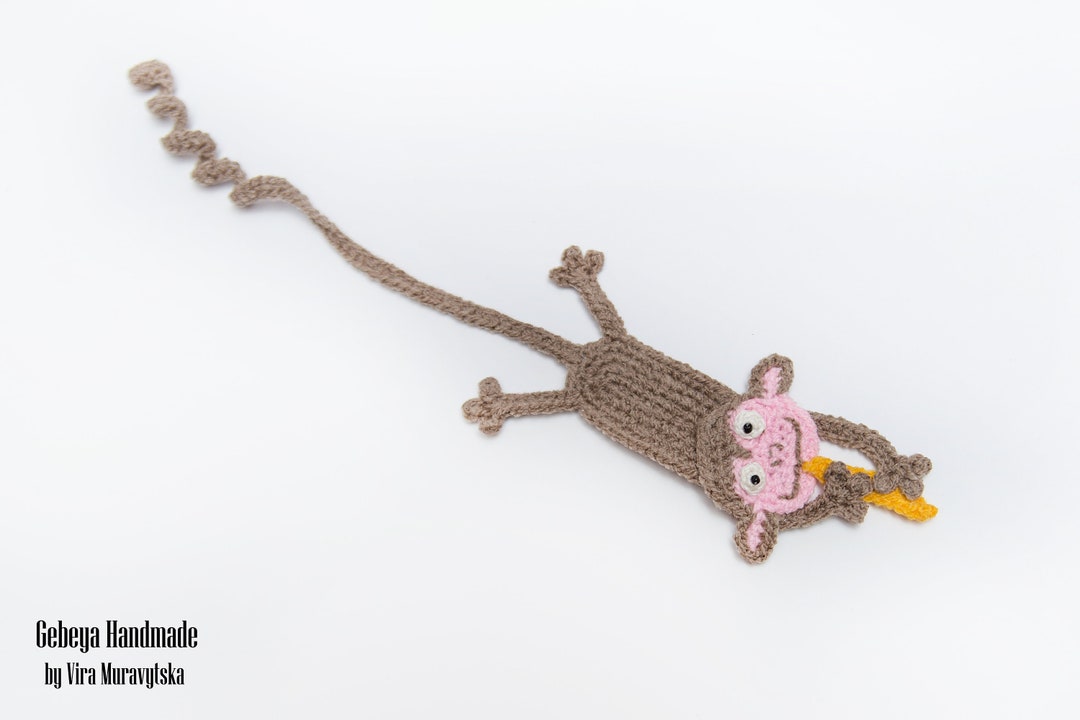 Monkey Bookmark - Simple Bookworm Thank You Gift for Teacher and ...
