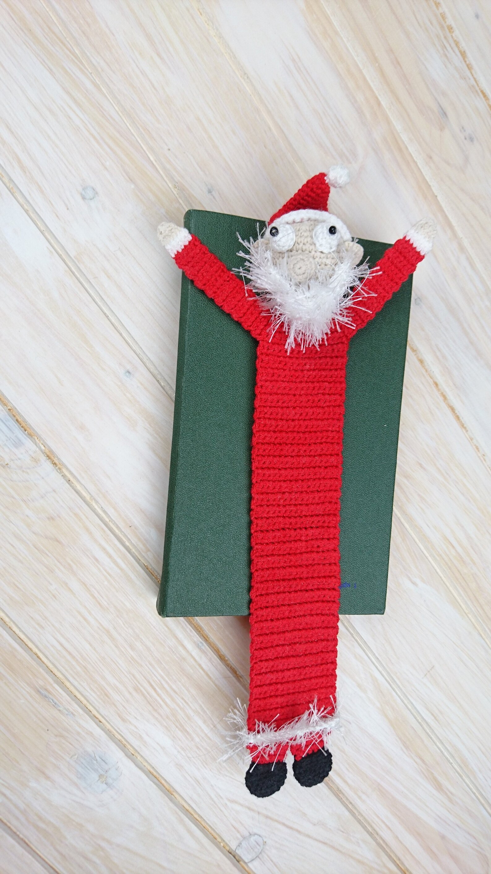 Funny Crocet Santa Claus Bookmark for Secret Santa Git | Etsy
