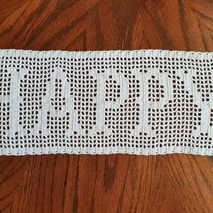 Personalized Name Doily - Custom Farmhouse Country Table Runner. Family ...