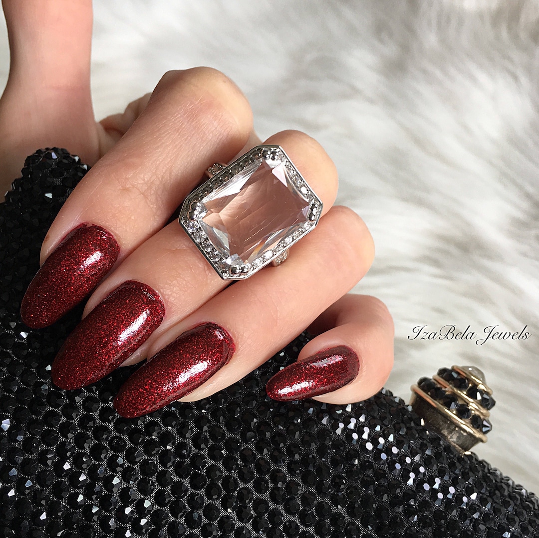 Chloe Ring. Gorgeous Statement Ring With Large Cubic Zirconia Stone and ...