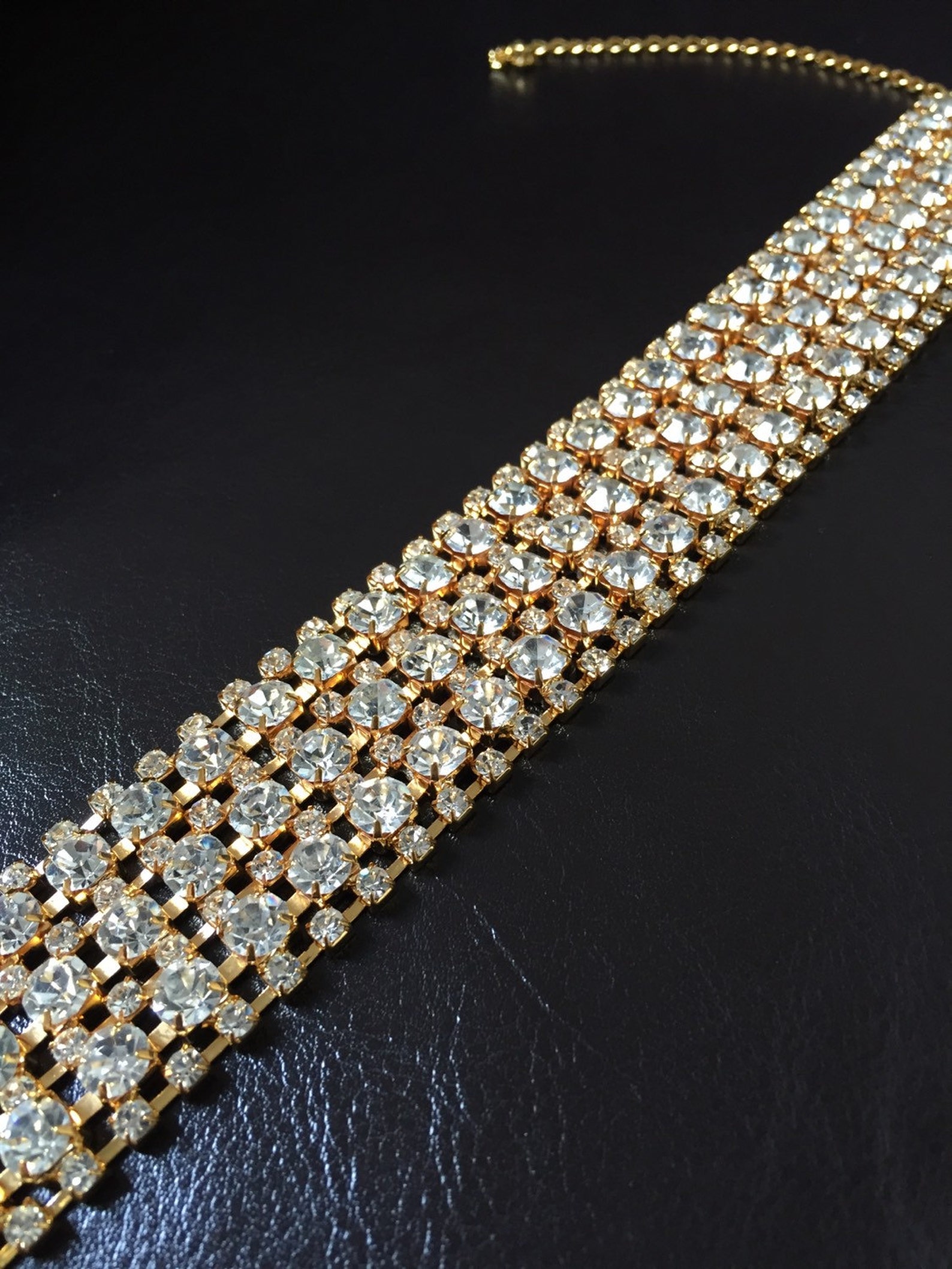 Uma Choker. Unique Gold Choker with Sparkly Crystals. Trendy | Etsy