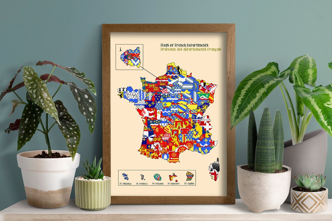 French Department Flags Drapeaux Des Départements Français. Limited ...