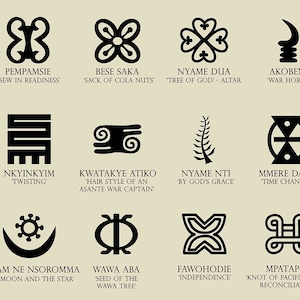 West African Adinkra Symbols - Limited Edition Giclée Print in Standard ...