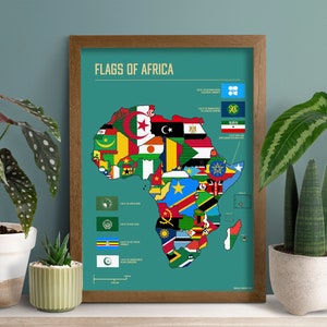 The Flags of Africa - Limited Edition Giclée Print in Various A Sizes ...
