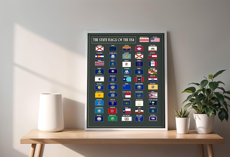 NEW EDITION* USA State Flags - Printable Artwork. Standard File Sizes ...
