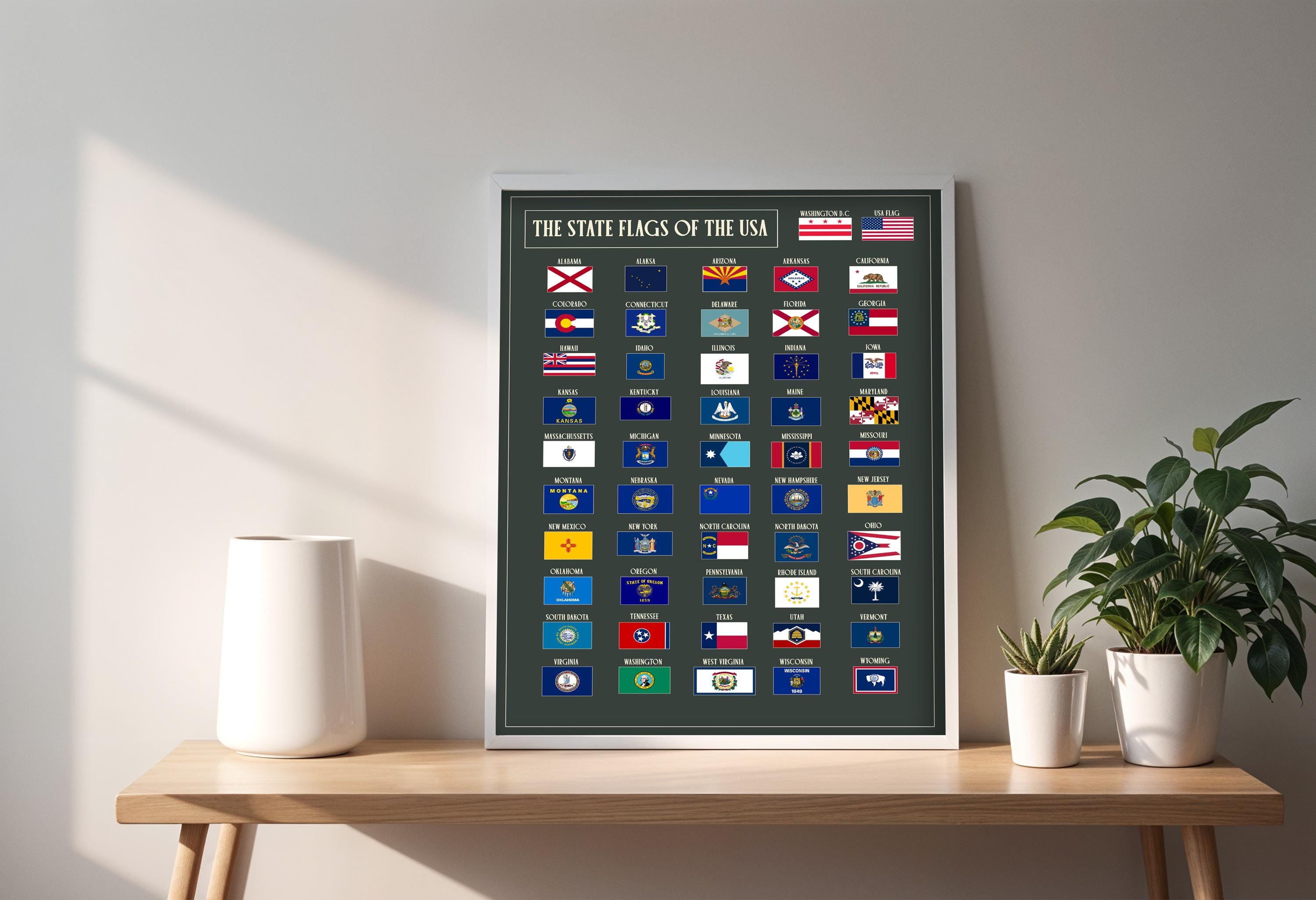 NEW EDITION* USA State Flags - Printable Artwork. Standard File Sizes ...