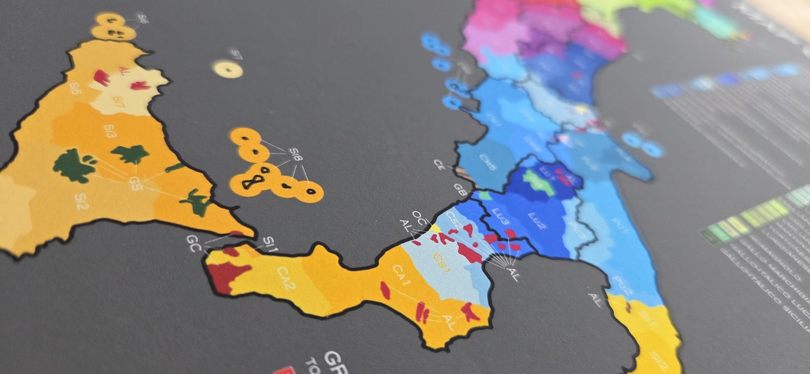 A Linguistic Map of Italy - Giclée Print in Various A Sizes (A1 - A4 ...