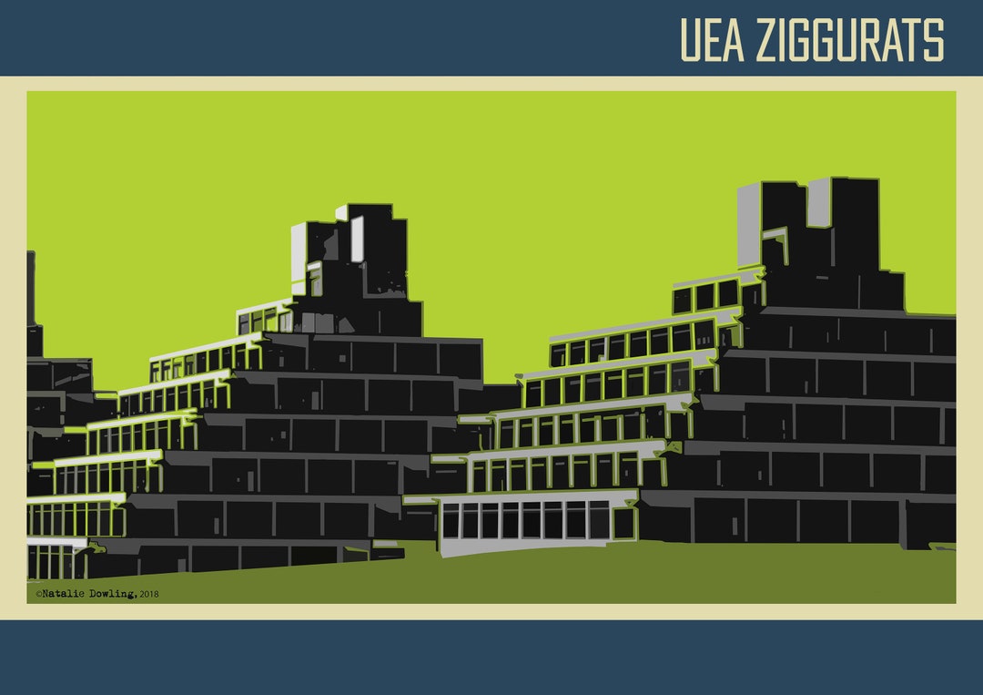 Green Ziggurats Postcard Print- Giclée Print (unframed, A1-A4). Lustre ...
