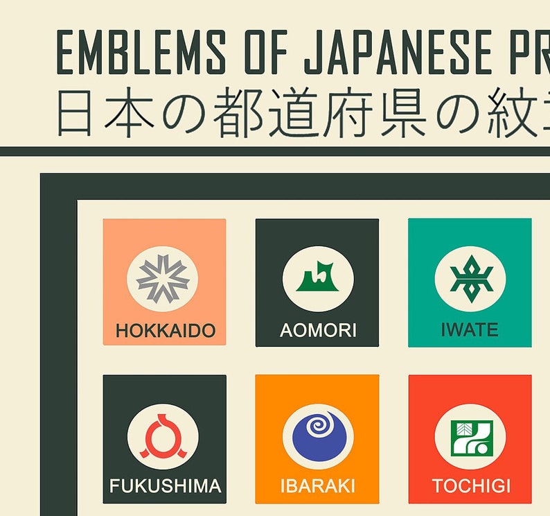 Emblems of the Prefectures of Japan Limited Edition Giclée - Etsy